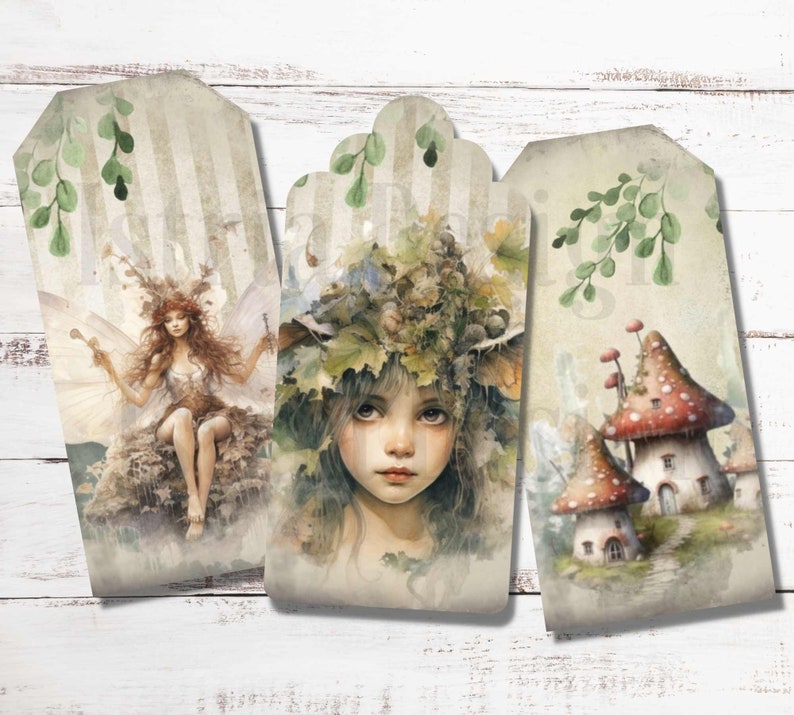 Woodland Fairy Gift Tags Printable, Fairytale Party Favors, Fairies ...