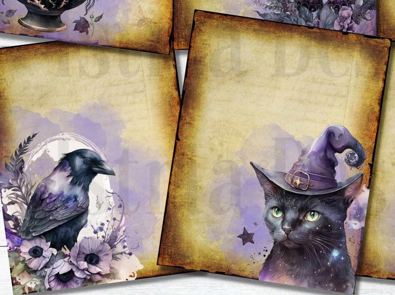 Witch Journal Digital, Halloween Journaling Papers, Grimoire Pages ...