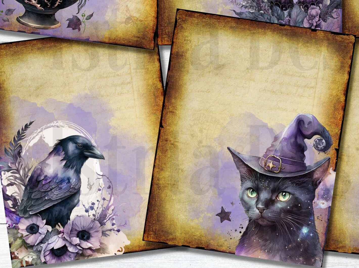 Witch Journal Digital, Halloween Journaling Papers, Grimoire Pages ...