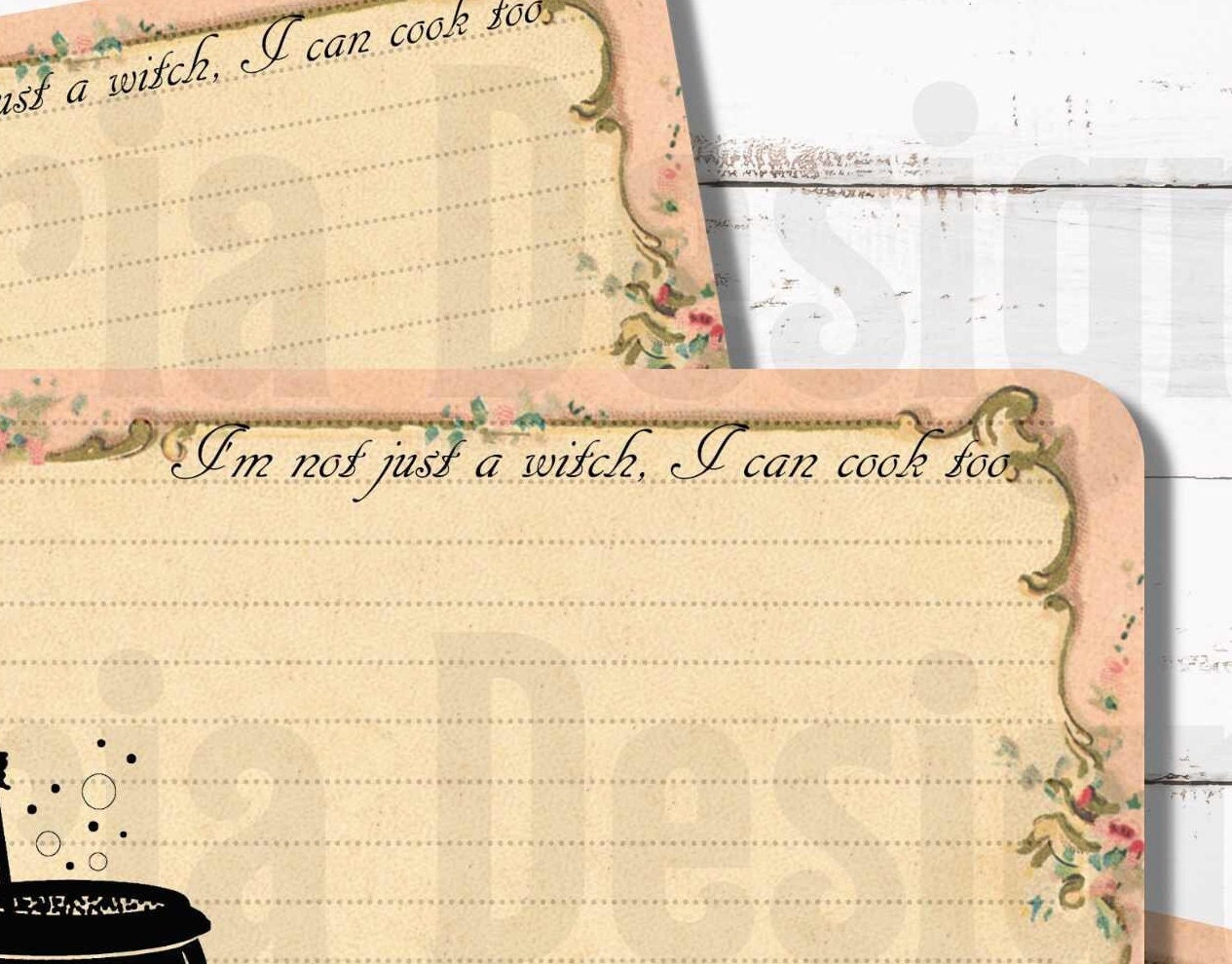 Witch Recipe Cards Printable Recipe Cards Halloween - Etsy