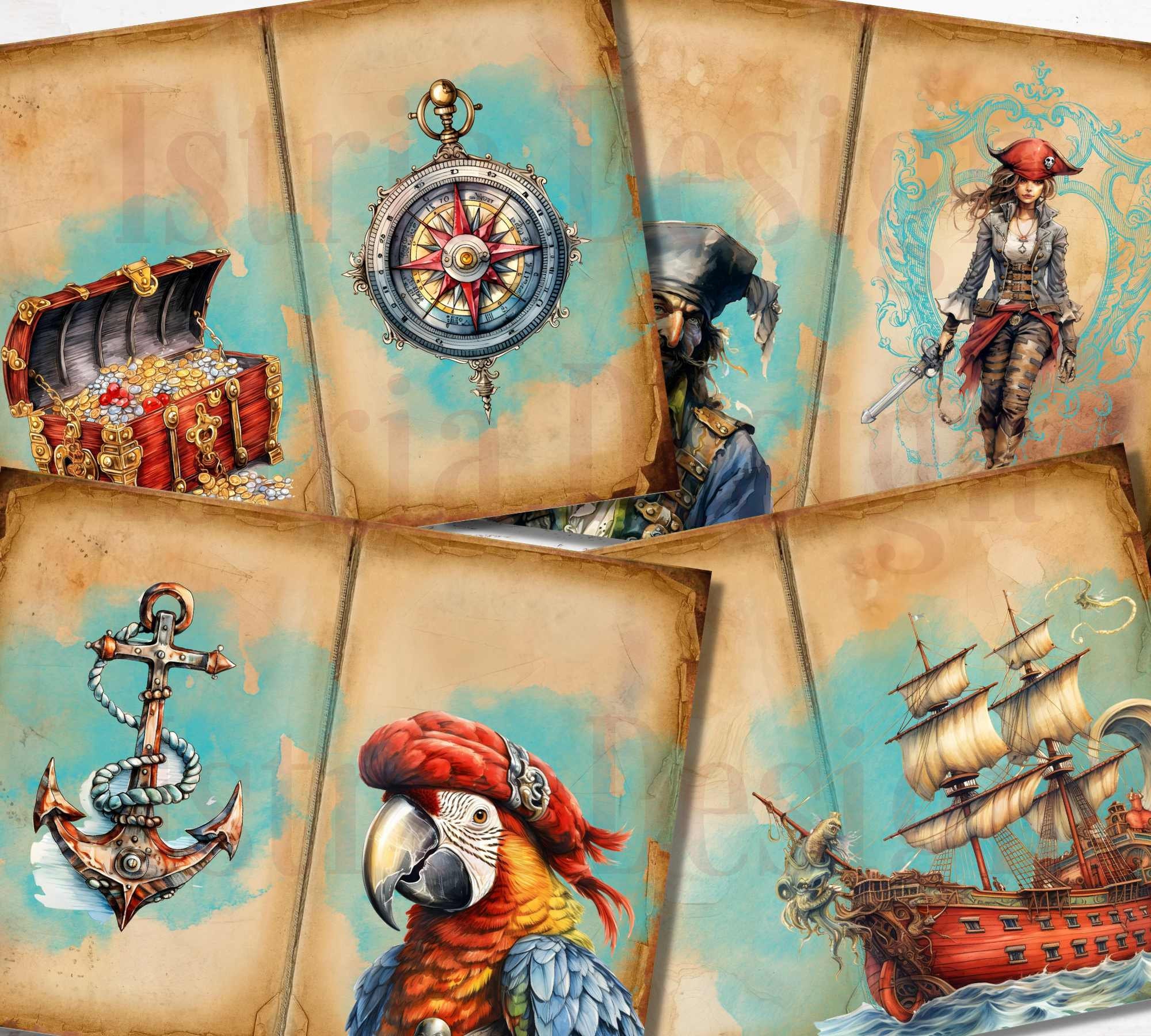 Pirates Junk Journal Printable Vintage Retro Ephemera - Etsy