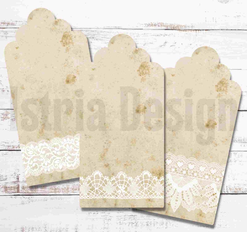 White Lace Tags Vintage Printable Gift Tags Elegant Party - Etsy