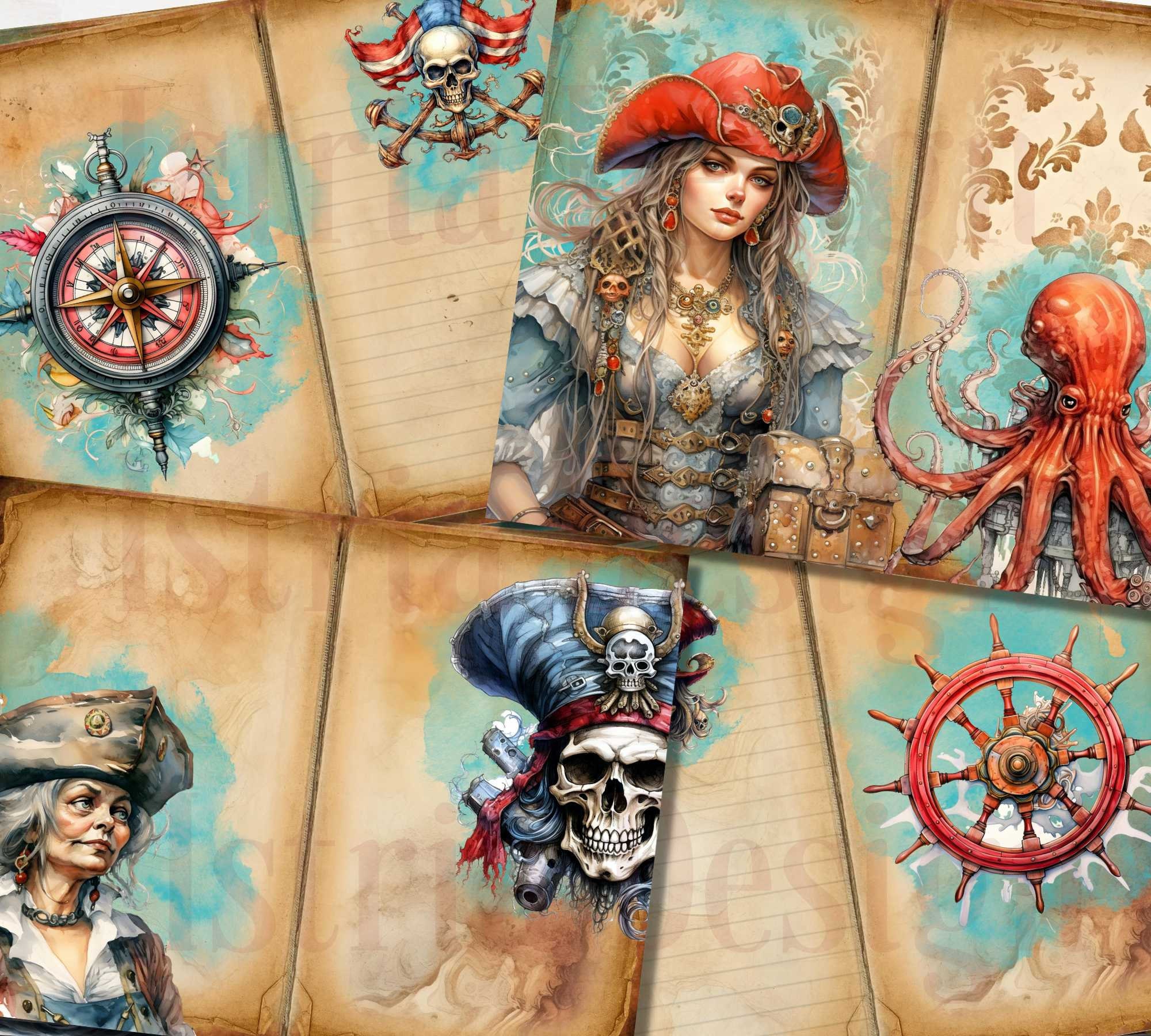 Pirates Junk Journal Printable Vintage Retro Ephemera - Etsy