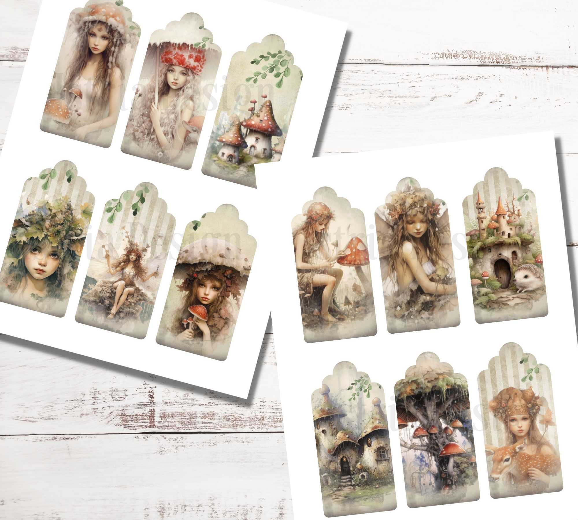 Woodland Fairy Gift Tags Printable, Fairytale Party Favors, Fairies ...