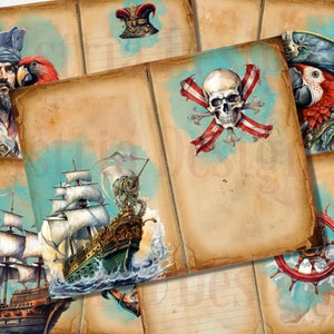Pirates Junk Journal, Printable, Vintage, Retro, Ephemera, Digital ...