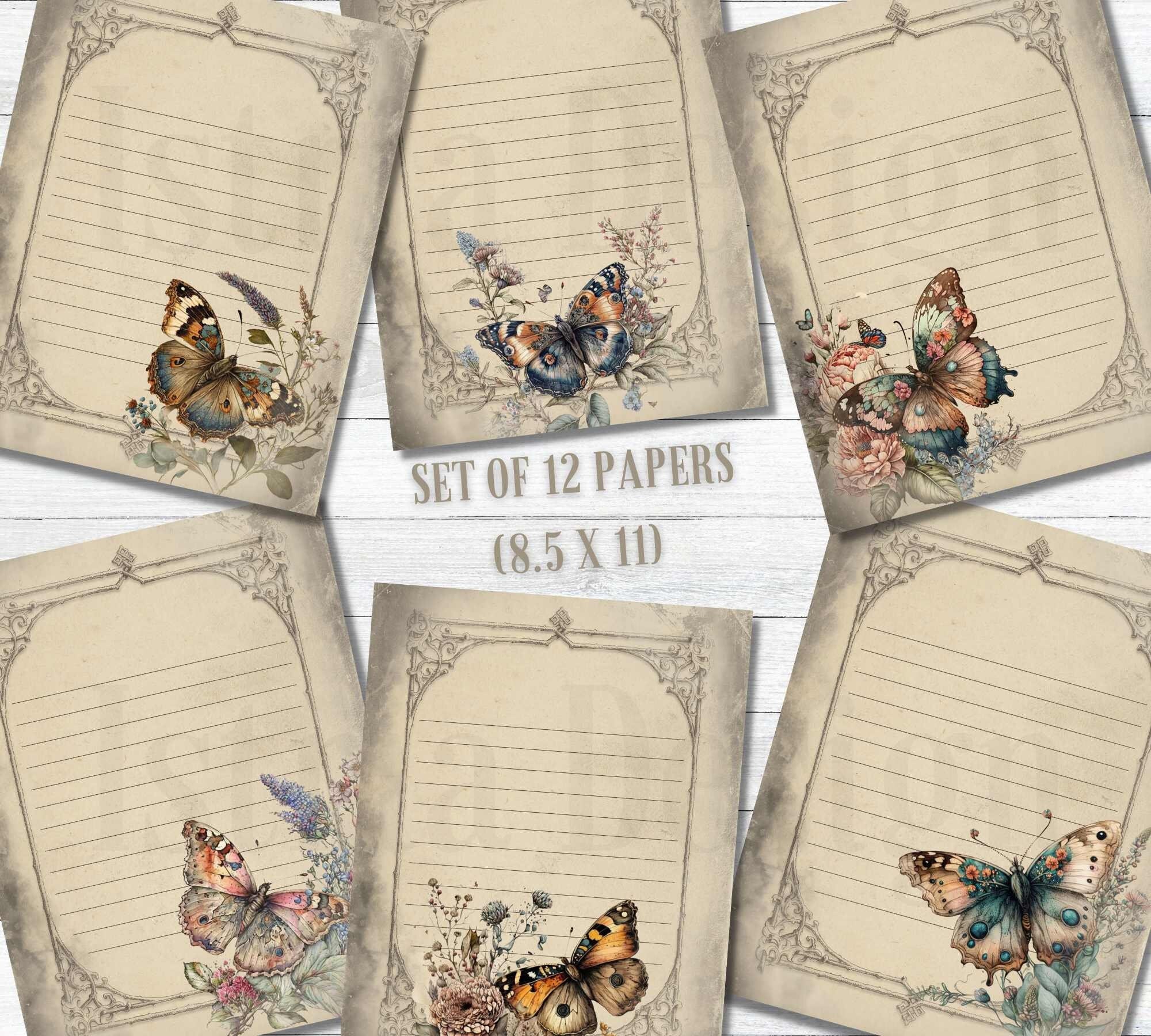 Spring Journal Printable, Butterflies Paper, Lined Journaling Pages ...