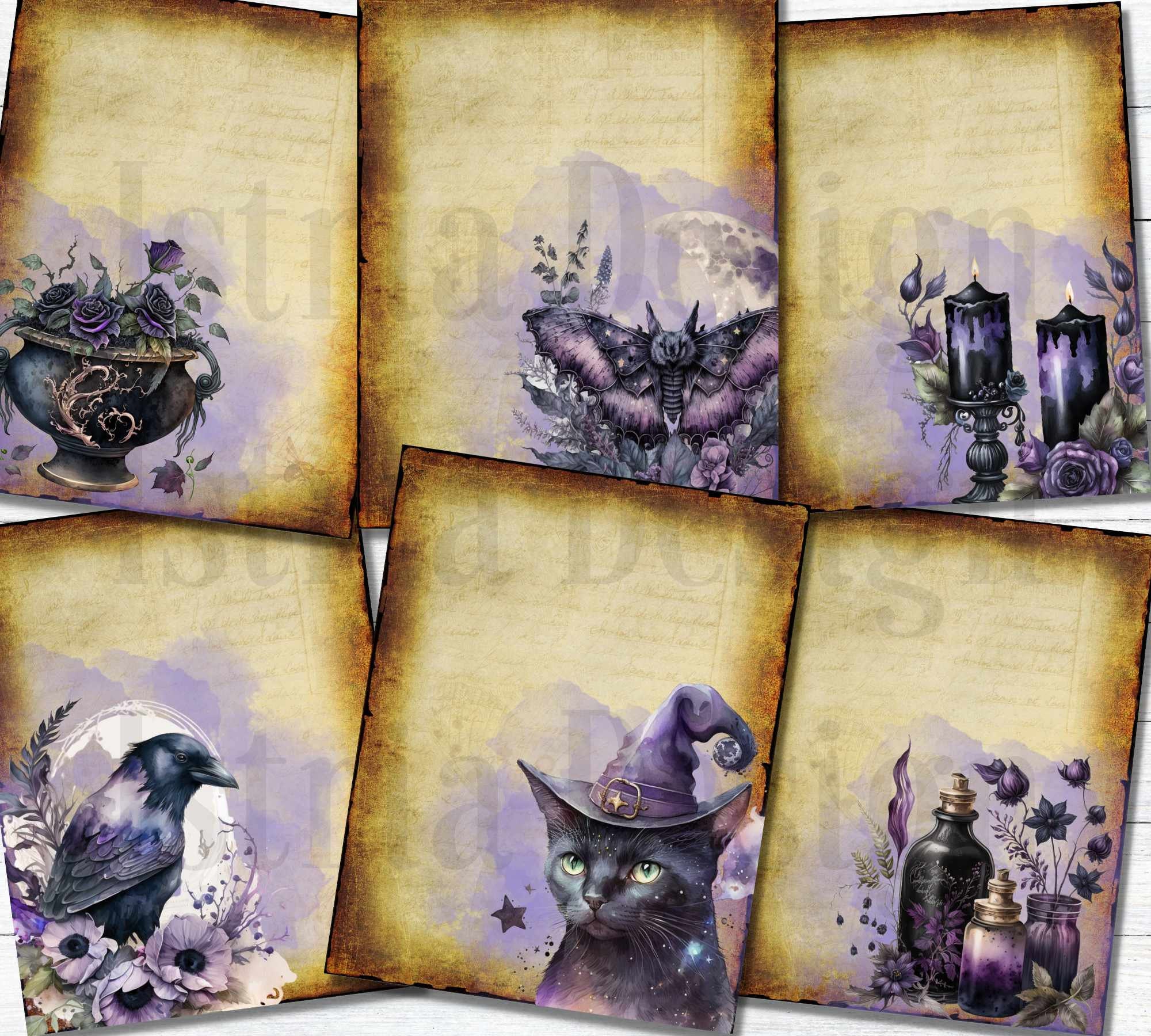 Witch Journal Digital, Halloween Journaling Papers, Grimoire Pages ...