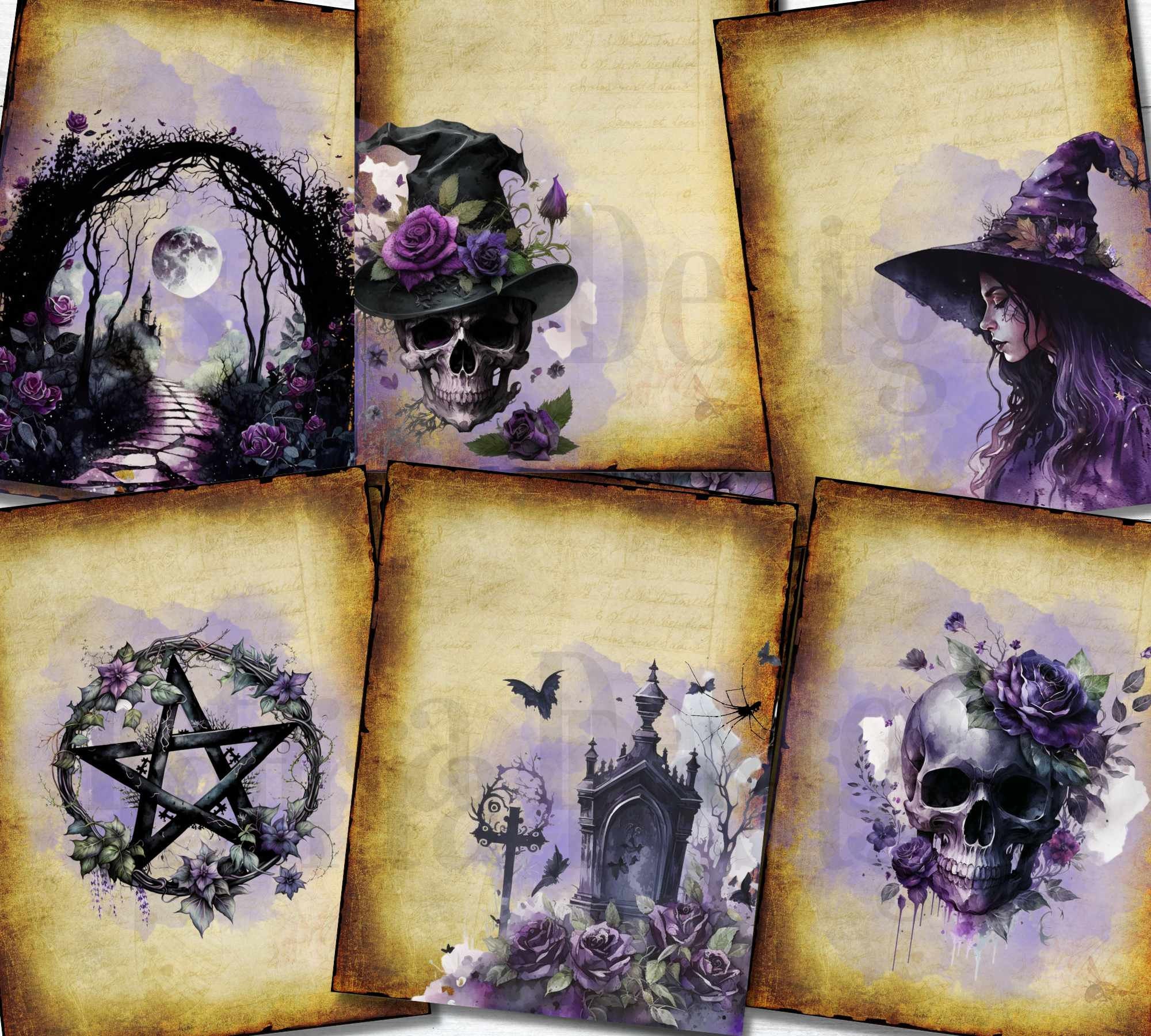 Witch Journal Digital, Halloween Journaling Papers, Grimoire Pages ...