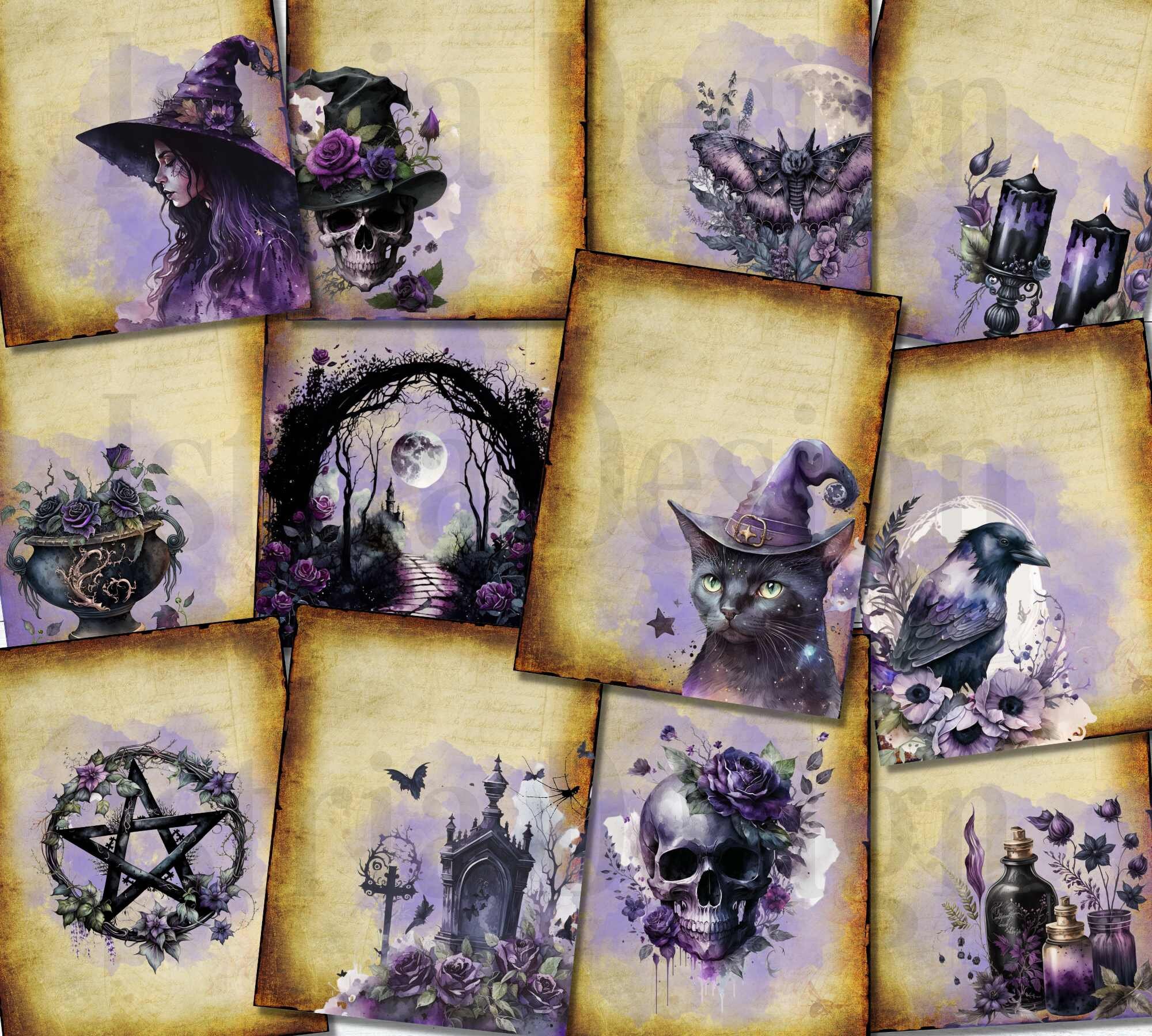 Witch Journal Digital, Halloween Journaling Papers, Grimoire Pages ...