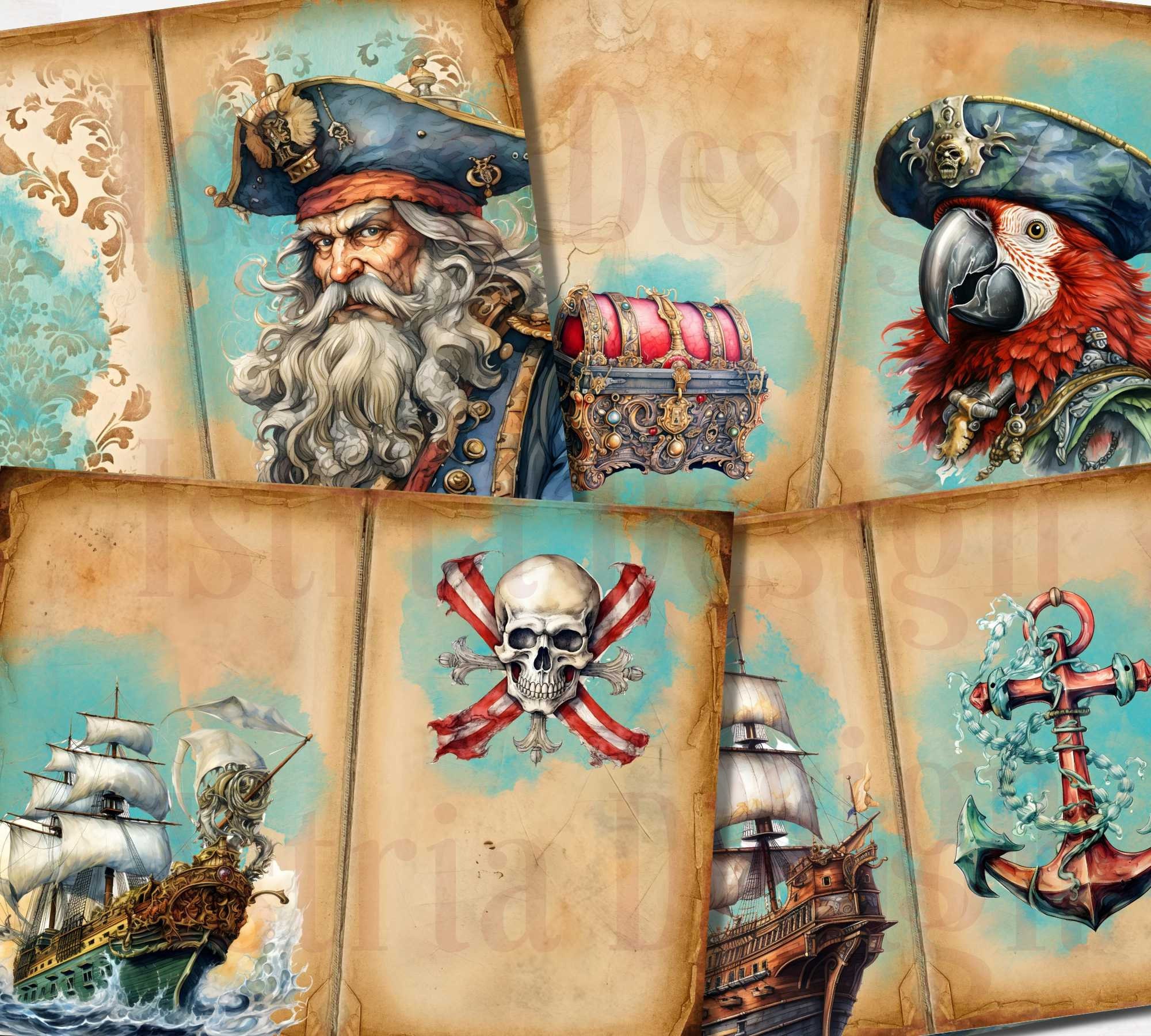 Pirates Junk Journal Printable Vintage Retro Ephemera - Etsy