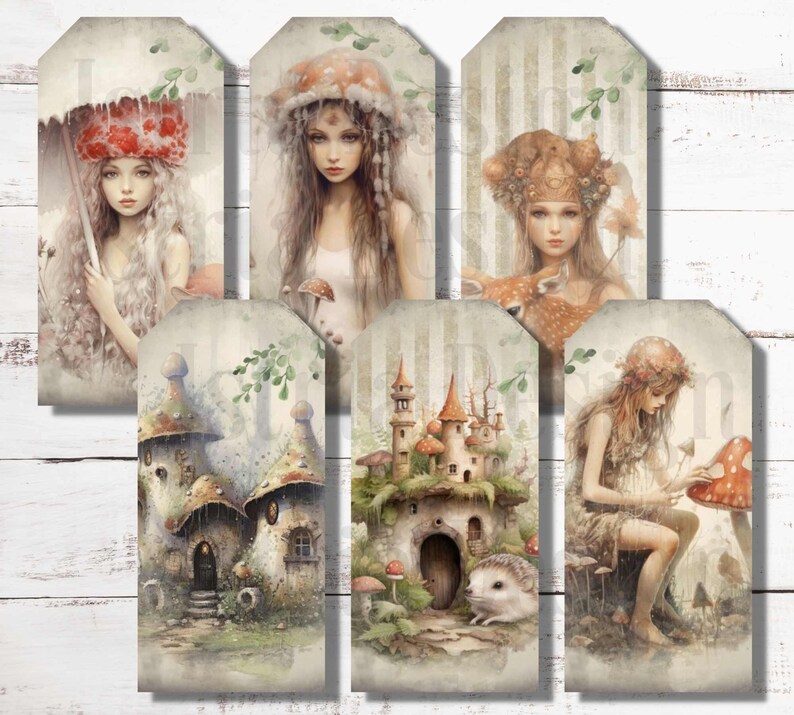 Woodland Fairy Gift Tags Printable, Fairytale Party Favors, Fairies ...