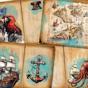 Pirates Junk Journal, Printable, Vintage, Retro, Ephemera, Digital ...