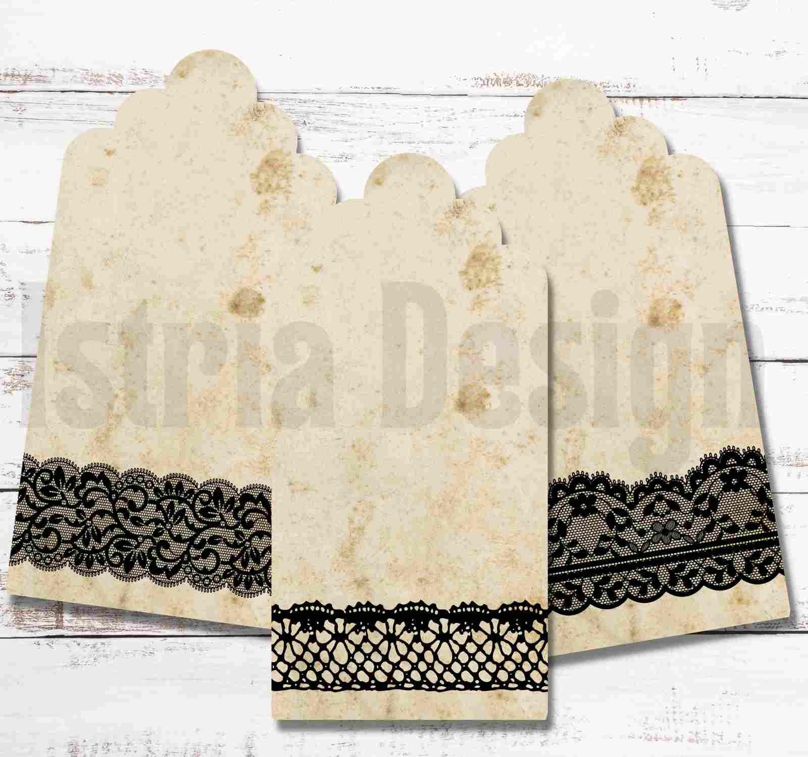 Vintage Style Tags, Black Lace, Printable, Lace, Gift Tags, Elegant ...
