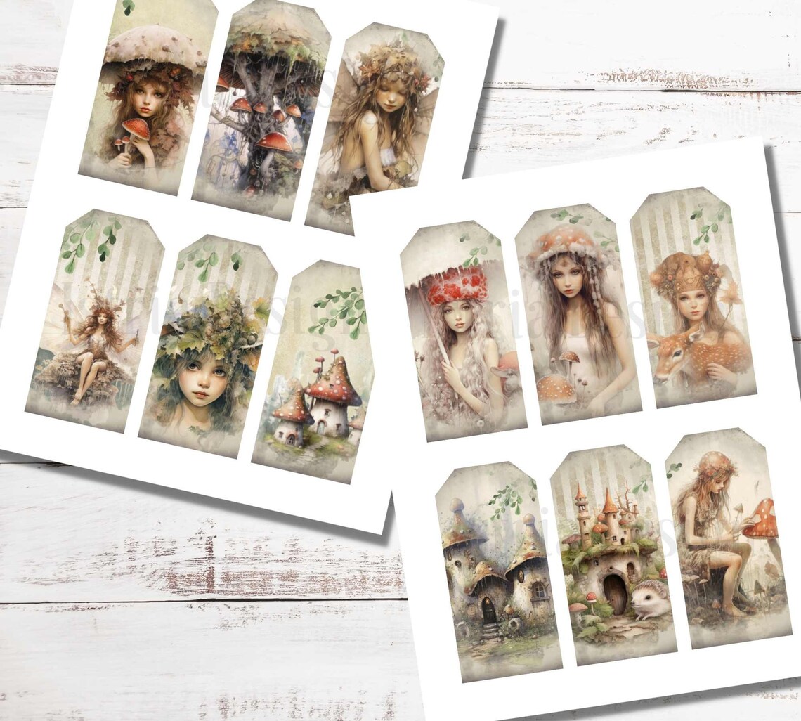 Woodland Fairy Gift Tags Printable, Fairytale Party Favors, Fairies ...