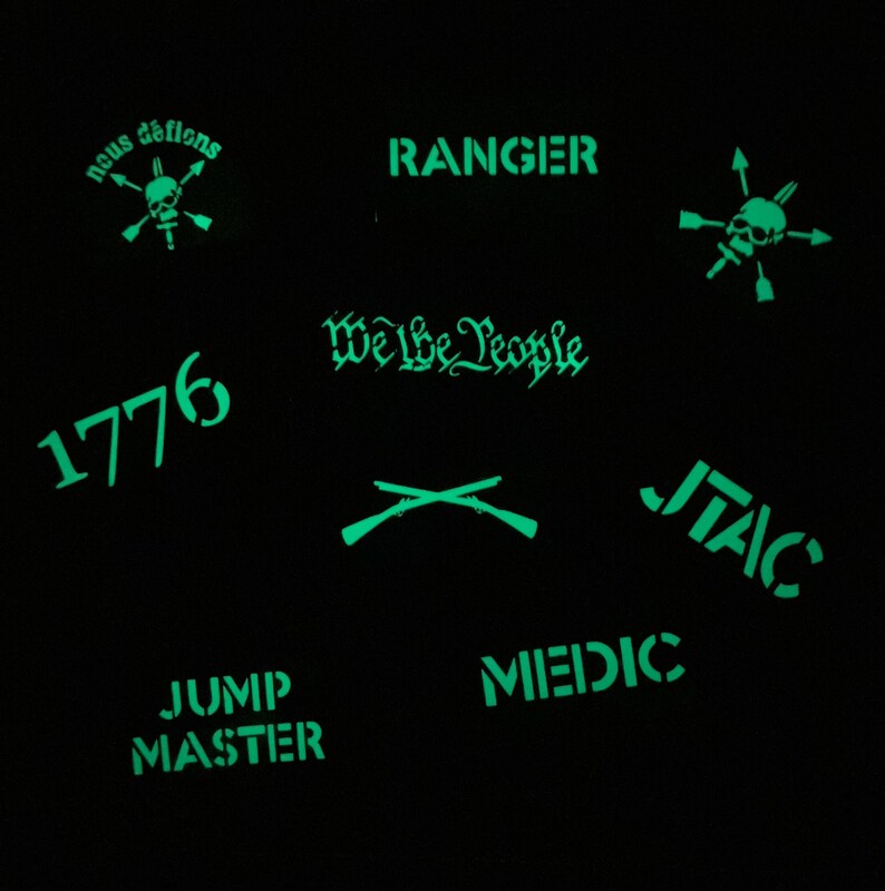 Platoon Sergeant Patch PSG Patch Luminous Tape/glow in the Dark 3.5 X 2 ...