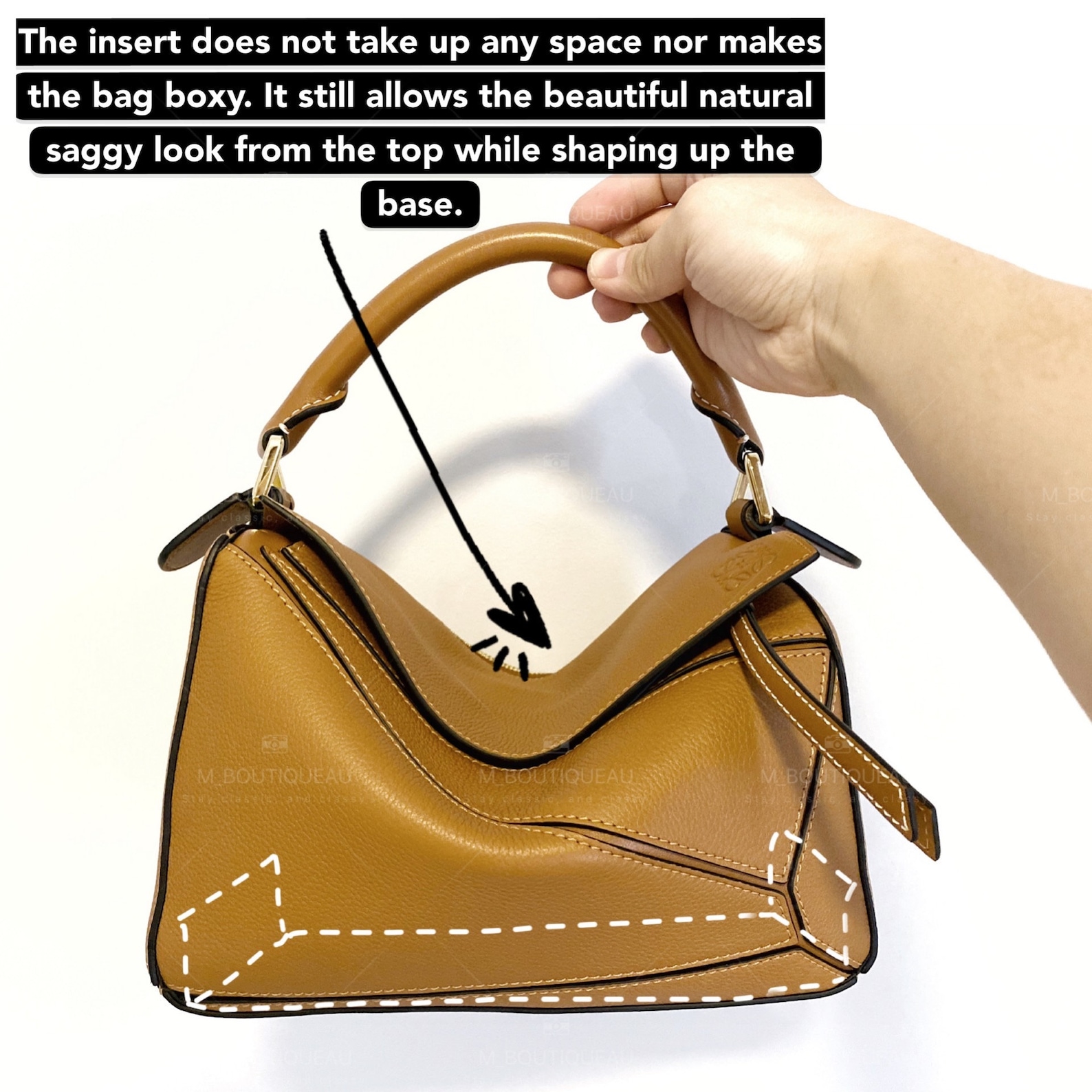 Base Shaper Bag Insert Saver for L* Small Puzzle Shoulder Bag (bag NOT ...