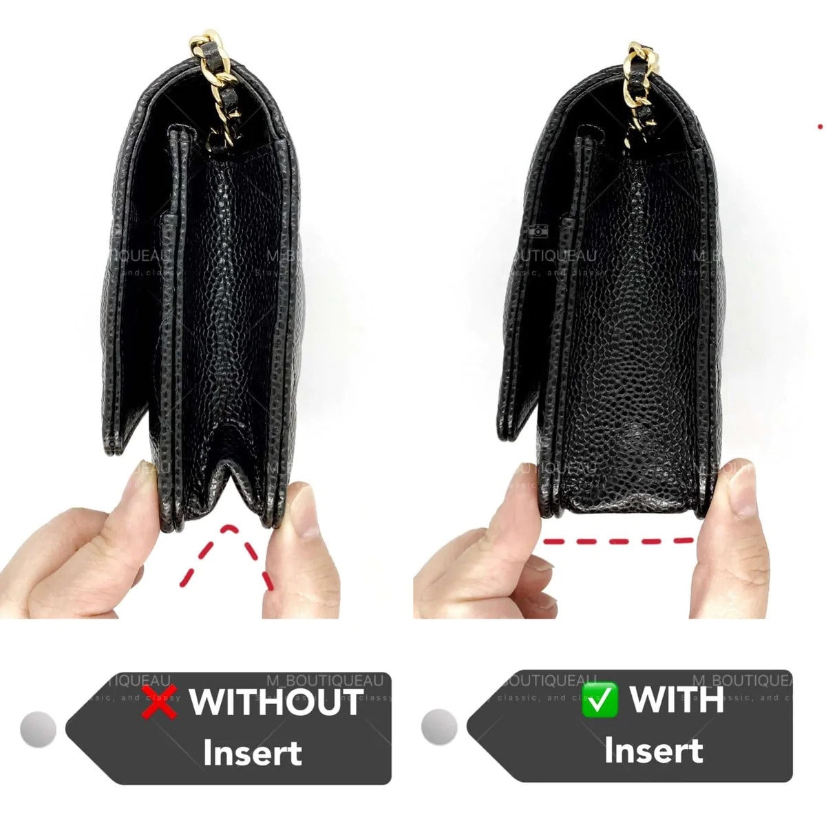 Base Shaper Bag Insert Saver for C* Wallet on Chain WOC Bag (bag NOT ...