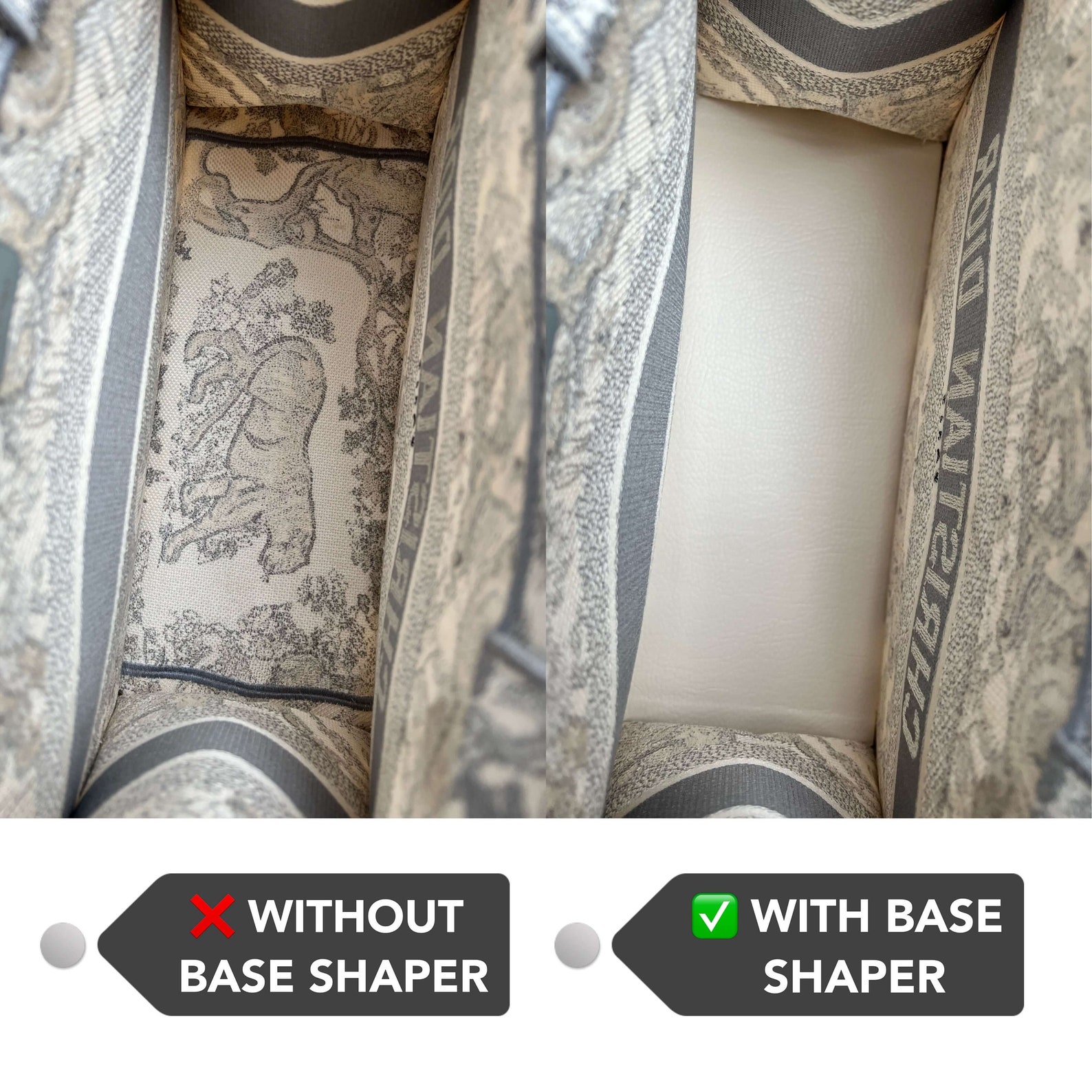 Base Shaper Bag Insert Saver for D Medium (old Small) Book Tote Bag ...