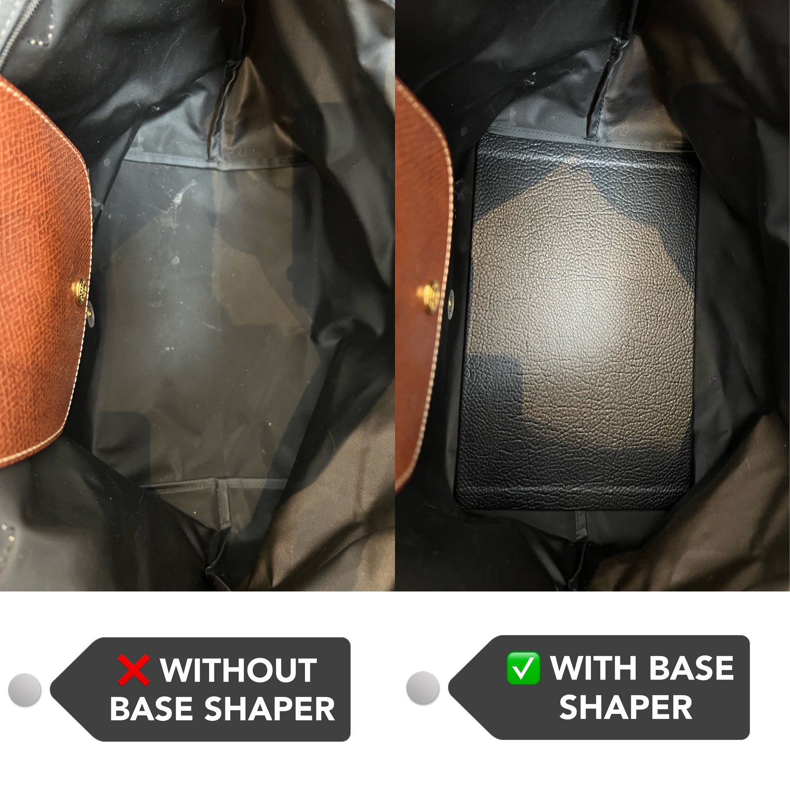 Base Shaper Bag Insert Saver for L*NGCHAMP Le Pliage Medium Shoulder ...