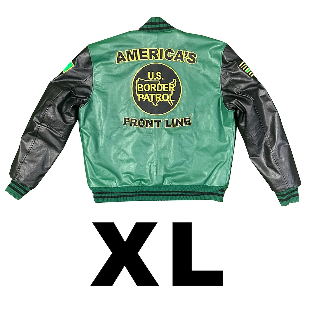 Pro CBP Border Patrol Custom Leather Bomber Varsity Jacket BPA Honor ...