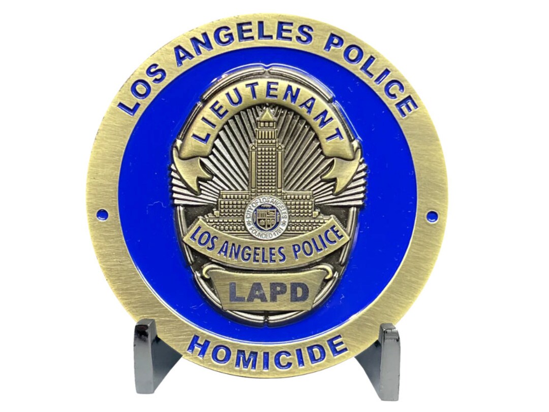 LAPD Thin Blue Line Challenge Coin Los Angeles Police Department ...