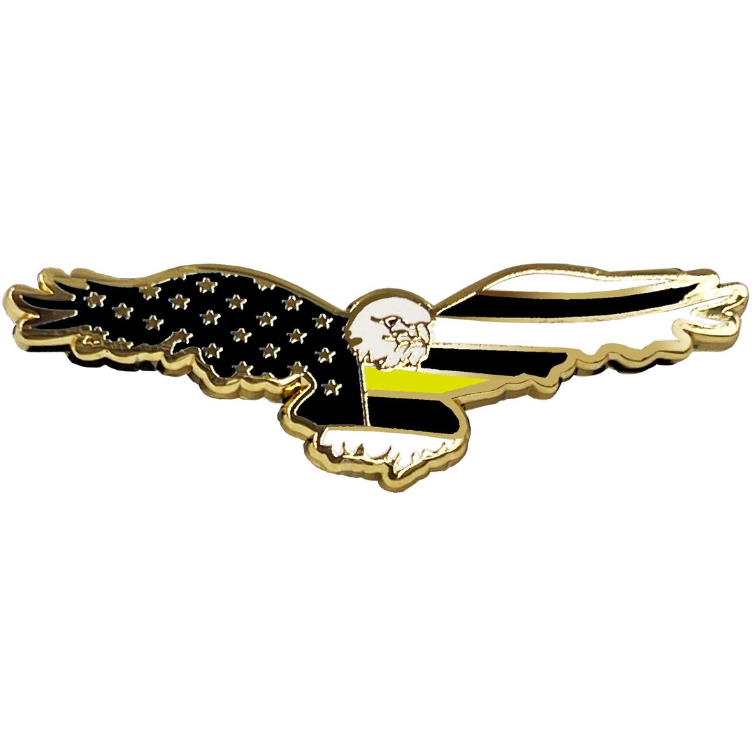 Bald Eagle Thin Yellow Line 911 Emergency Dispatcher American Flag ...