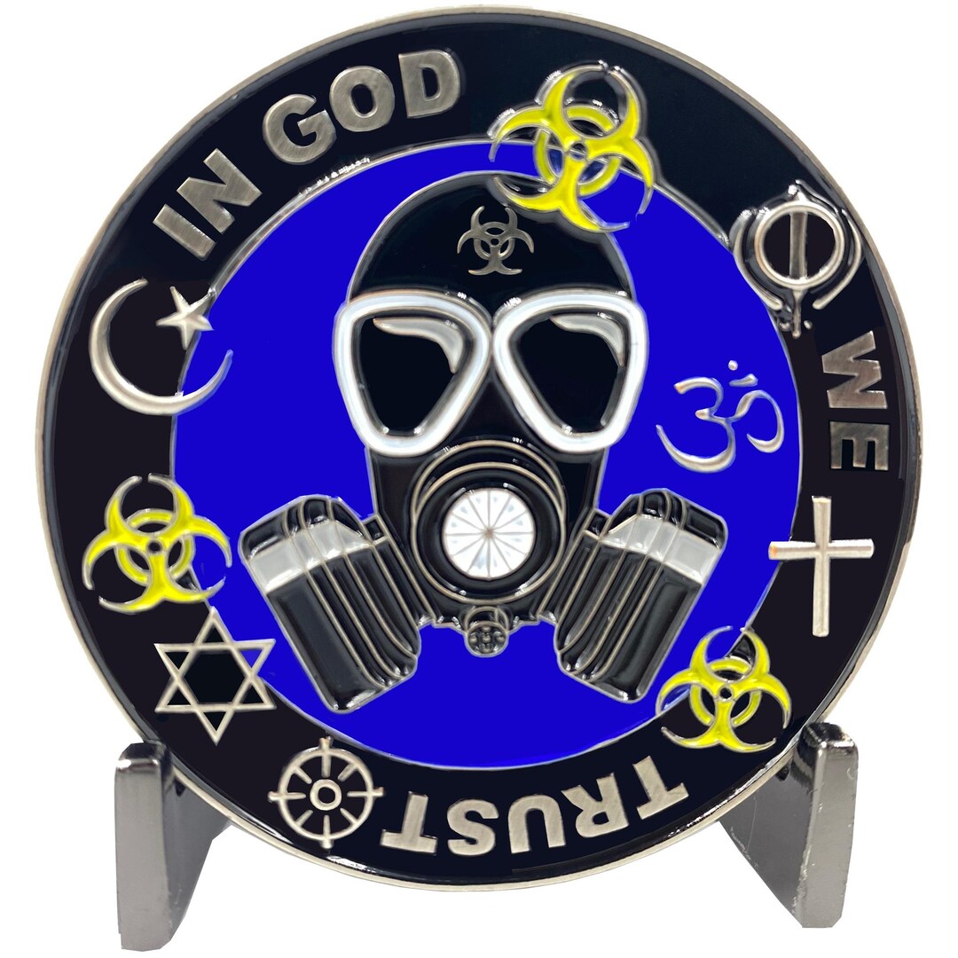 Statue of Liberty Thin Blue Line Police Task Force Biohazard Pandemic ...