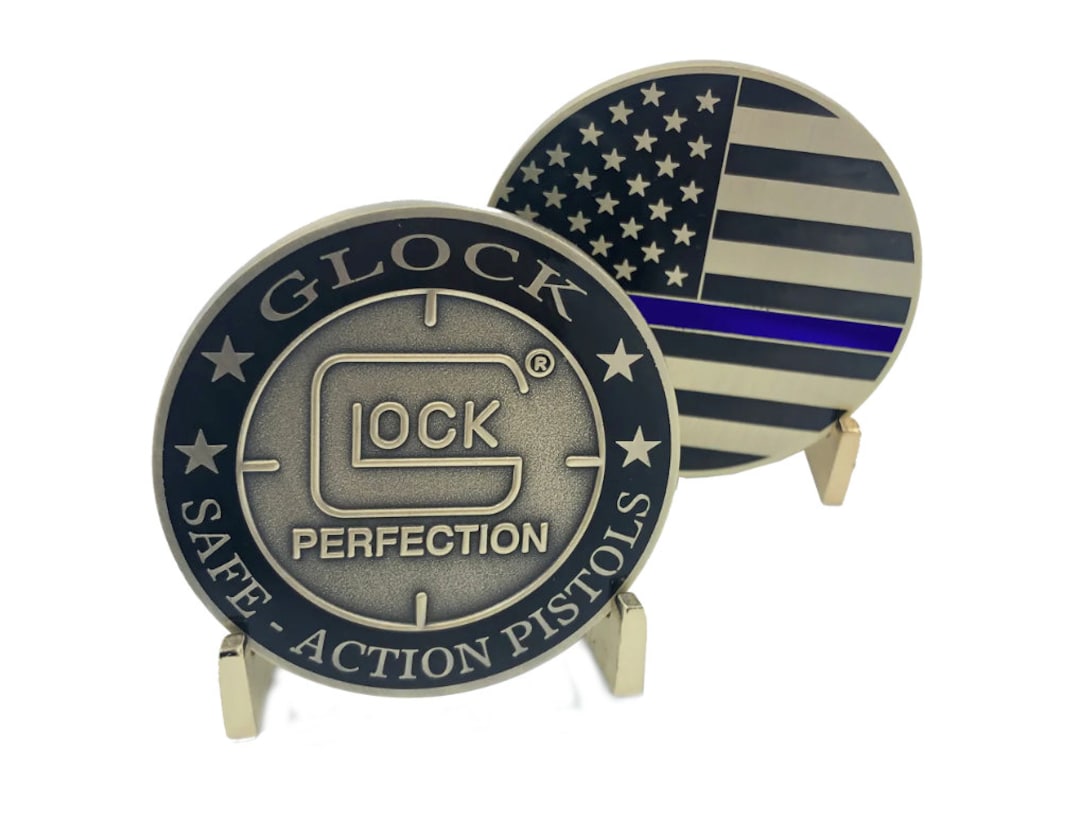 Thin Blue Line Police Challenge Coin American Flag Gift for Cop Gift ...