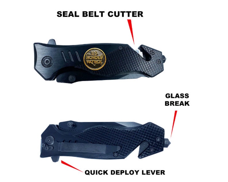 CBP 3-in-1 Police Tactical Rescue Tool Seatbelt Cutter Steel Glass ...
