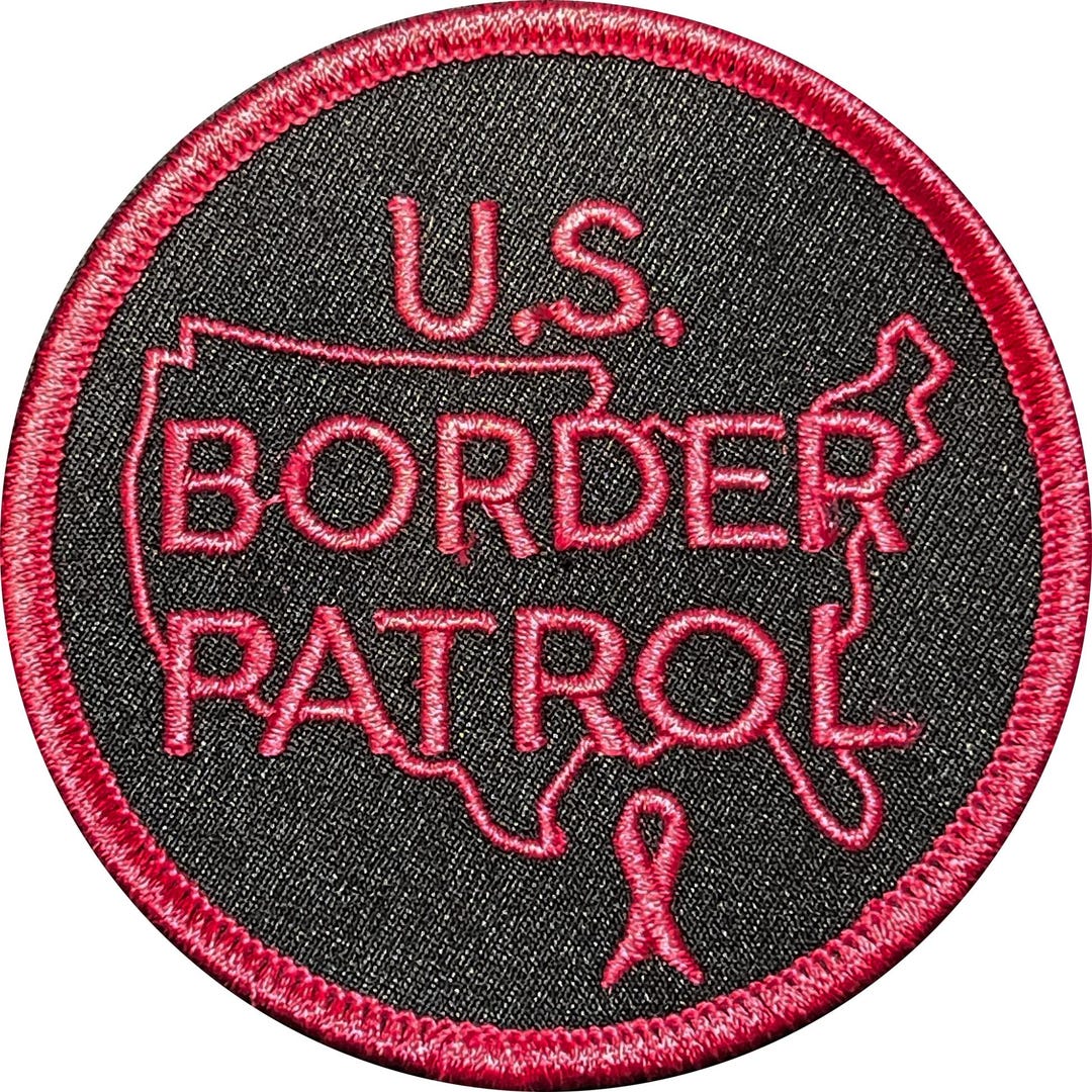 Pink Ribbon Breast Cancer Awareness Border Patrol Agent Patch - Etsy