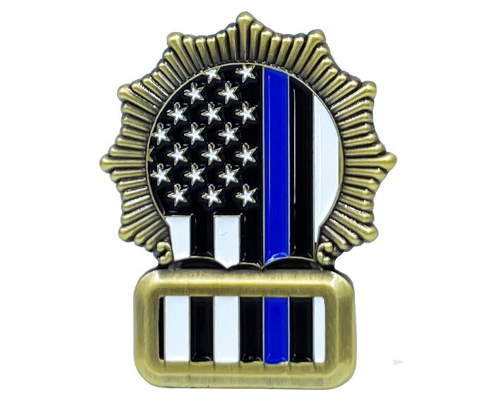 NYPD Detective Beard Gang Skull Challenge Coin Thin Blue Line Back the ...