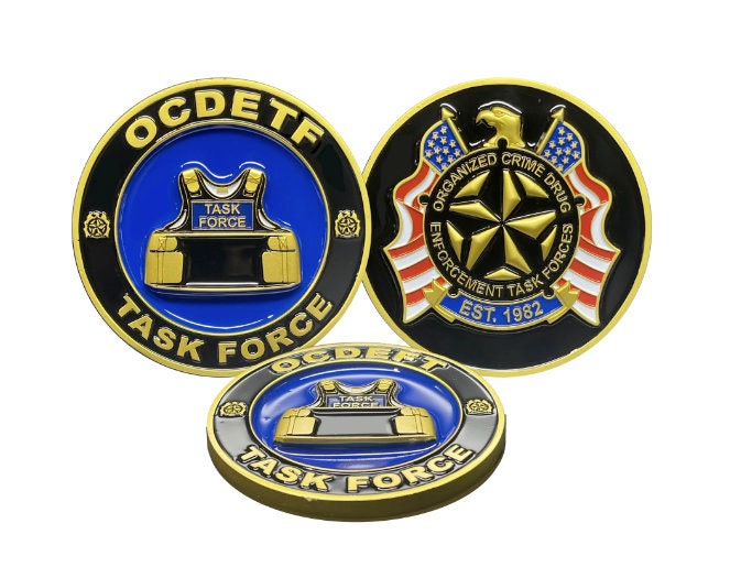 Organized Crime DEA Task Force Challenge Coin Gift for OCDETF Federal ...
