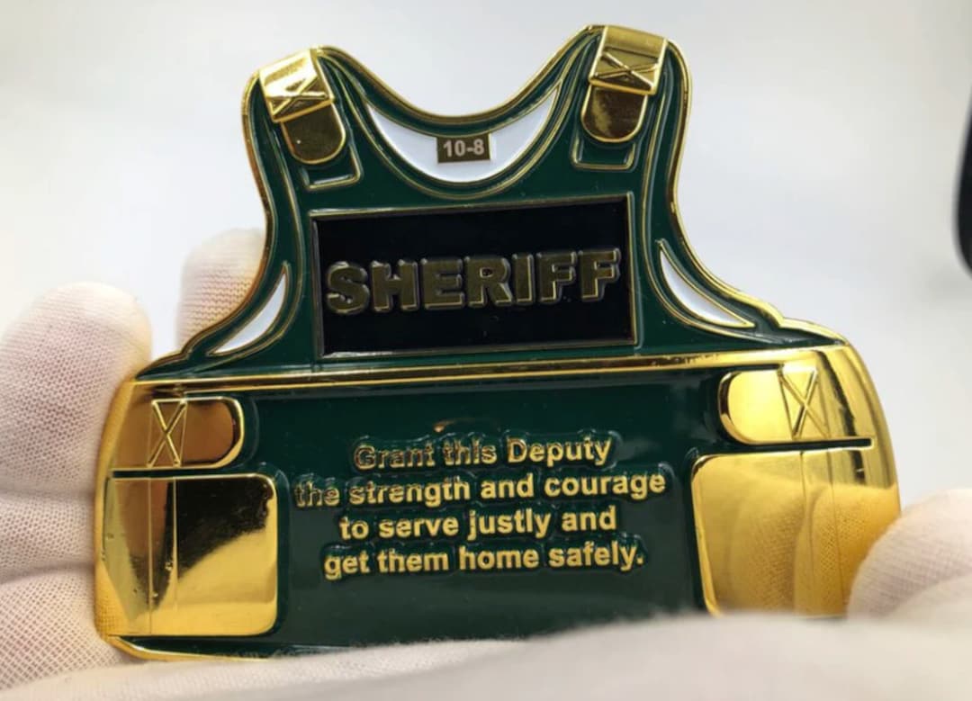 Sheriff Deputy Body Armor Challenge Coin Large 4 Inch Coin - Etsy
