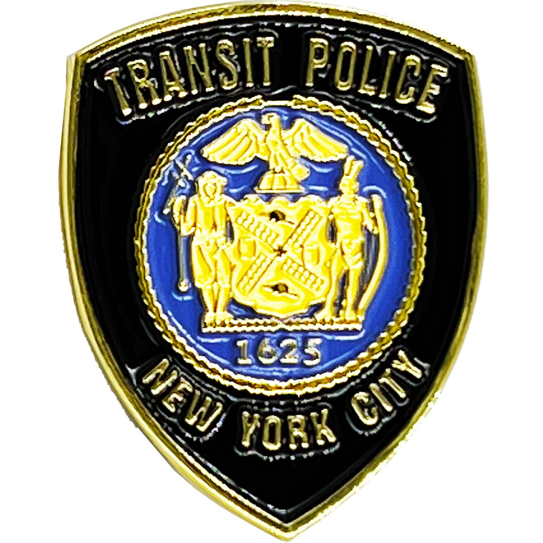 New York City Transit Police Patch NYPD Lapel Pin With Dual Pin Posts ...