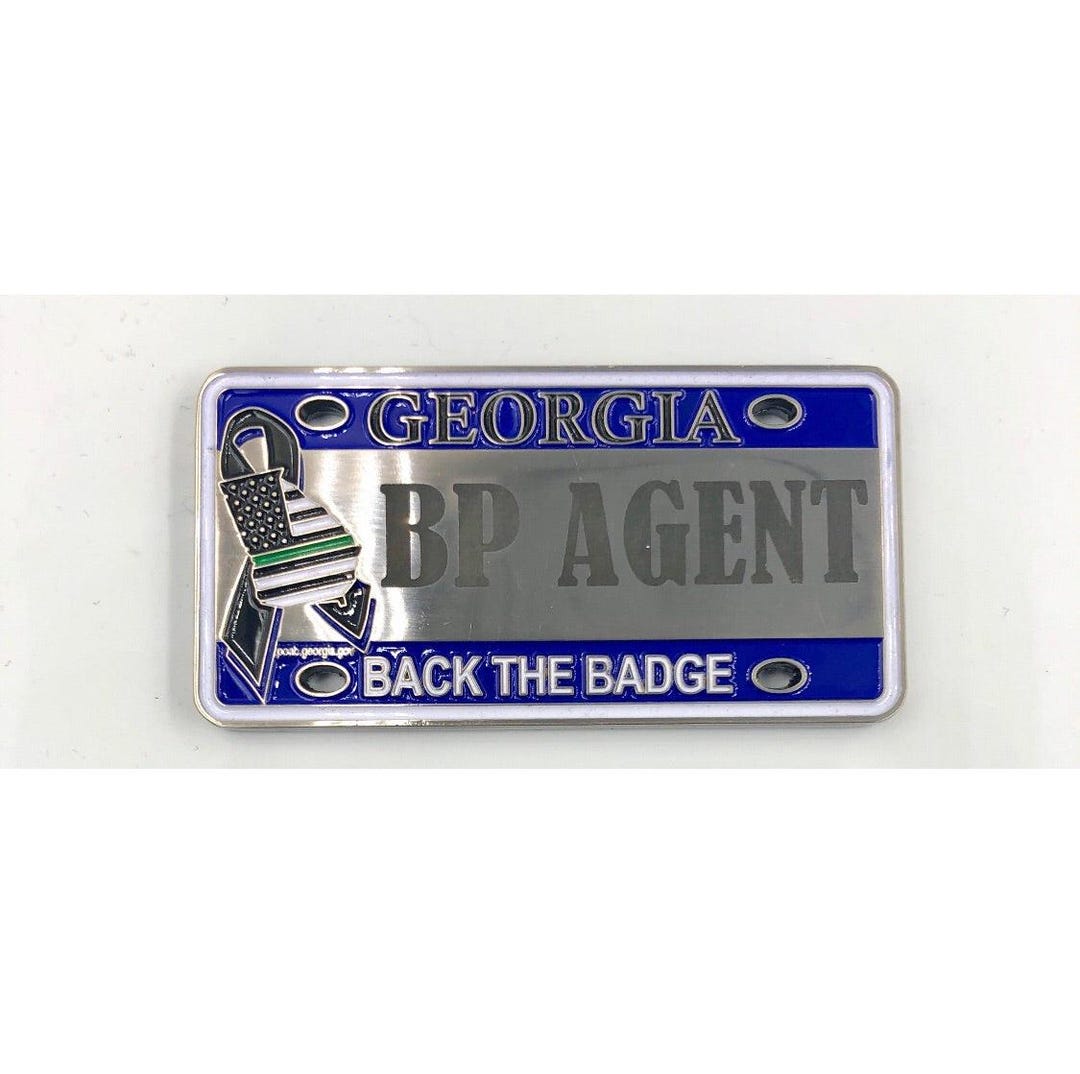 Border Patrol Agent CBP Georgia License Plate Challenge Coin - Etsy