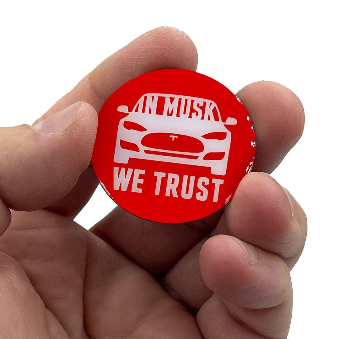Elon Musk Pin Spacex Tesla in Musk We Trust Pin With 2 Pin Posts - Etsy