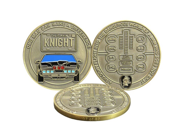 Knight Rider Challenge Coin With Serial Number License Plate KITT ...