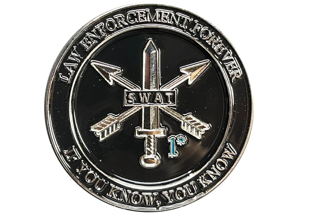 Police SWAT Challenge Coin Thin Blue Line Gift for Law Enforcement - Etsy