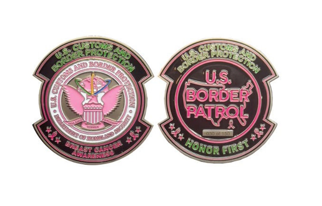 CBP Pink Border Patrol Agent Challenge Coin Breast Cancer Cancer ...
