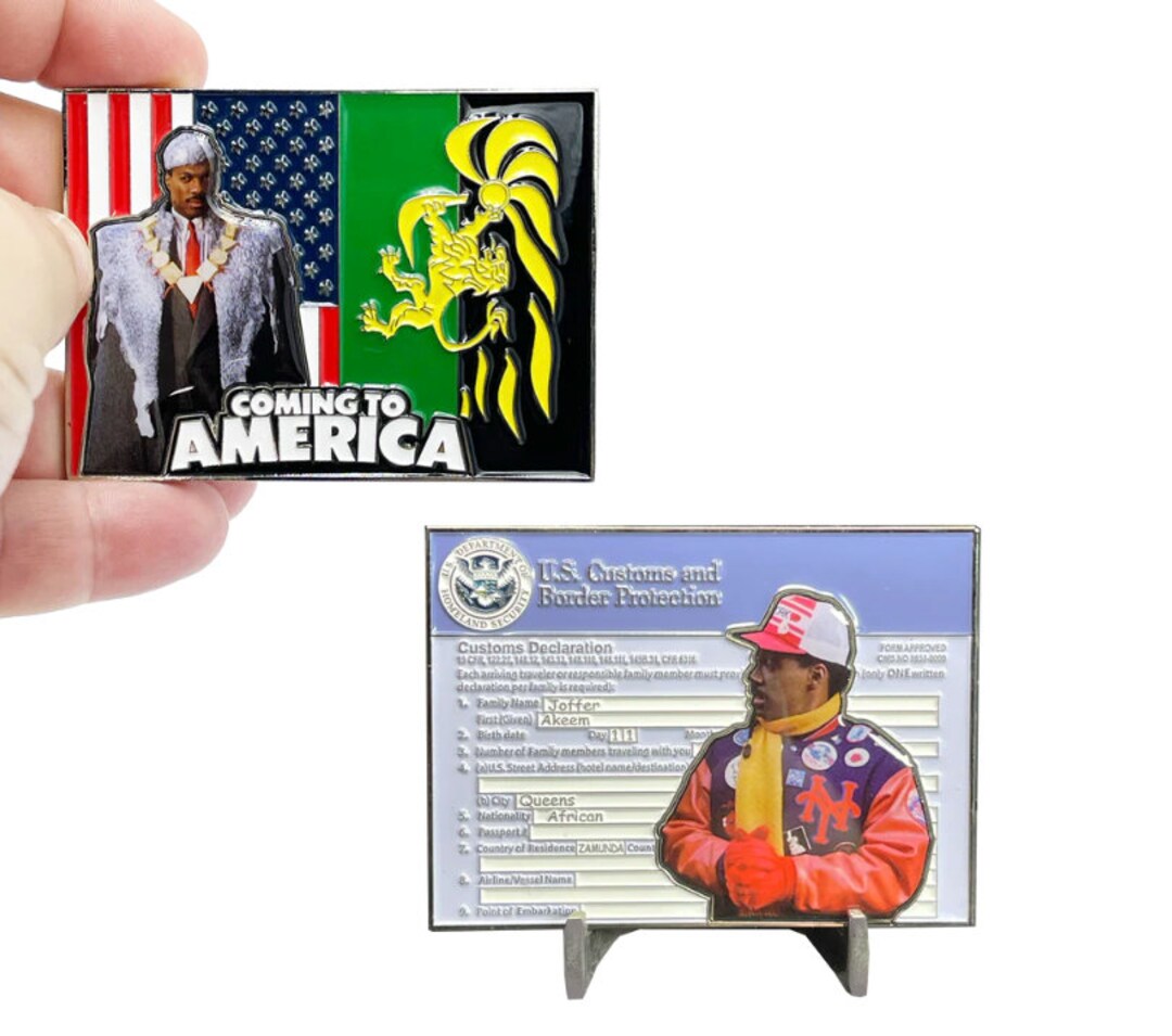 Coming to America CBP Form 6059B Customs Declaration Challenge Coin - Etsy