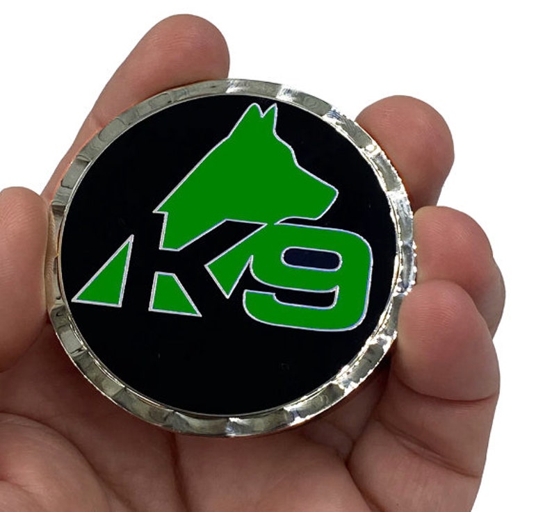 K9 Thin Green Line Challenge Coin Fist Paw Bump Gift for CBP BPA Border ...