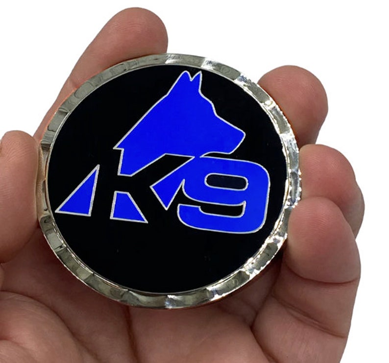 K9 Thin Blue Line Challenge Coin Fist Paw Bump Gift for - Etsy