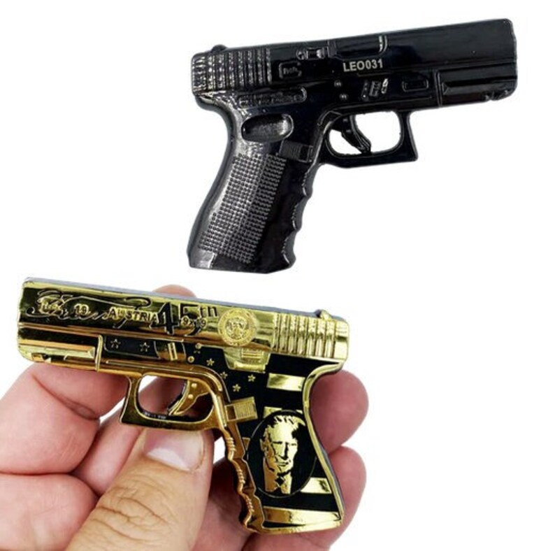 Trump 45 Glock Inspired Challenge Coin Dual Plated With Black Nickel ...