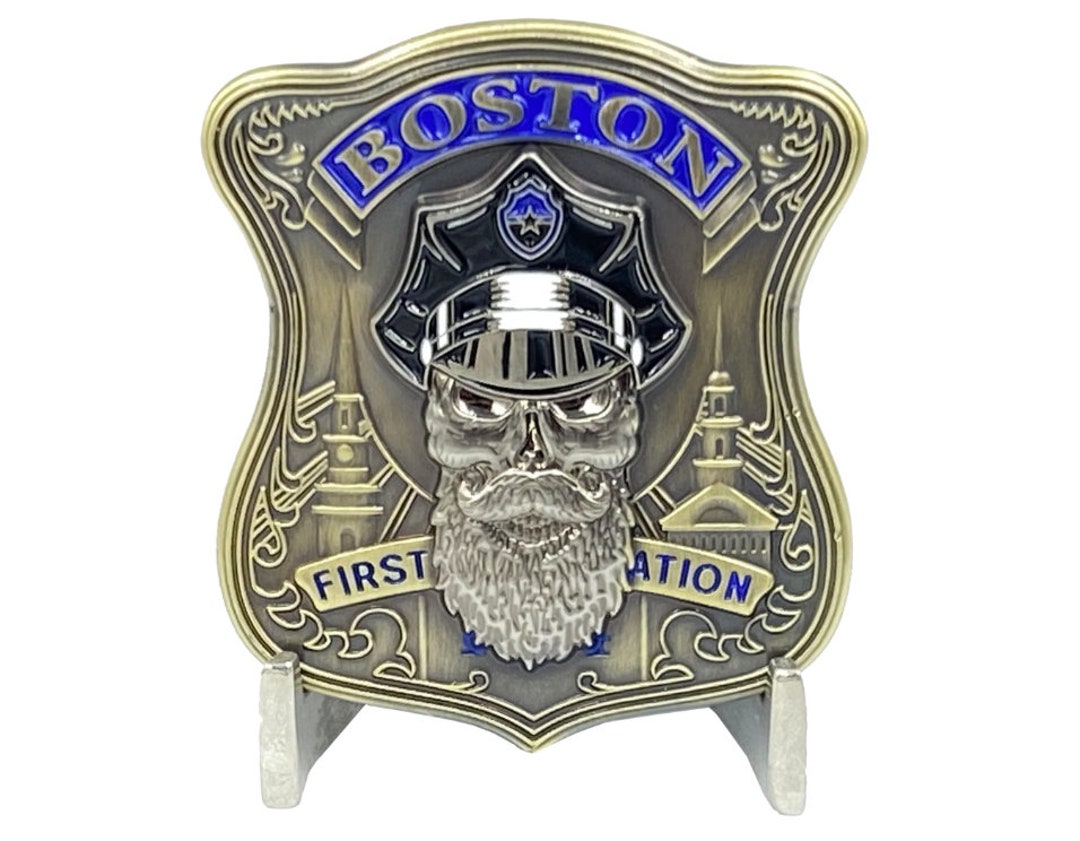 Boston Police Challenge Coin Thin Blue Line Back the Blue BPD Gift for ...