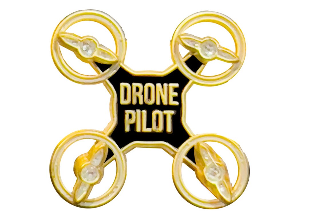 Gold UAS FAA Commercial Drone Pilot Pin With Spinning - Etsy