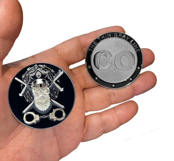 Correctional Officer CO Thin Gray Line Challenge Coin Police ...