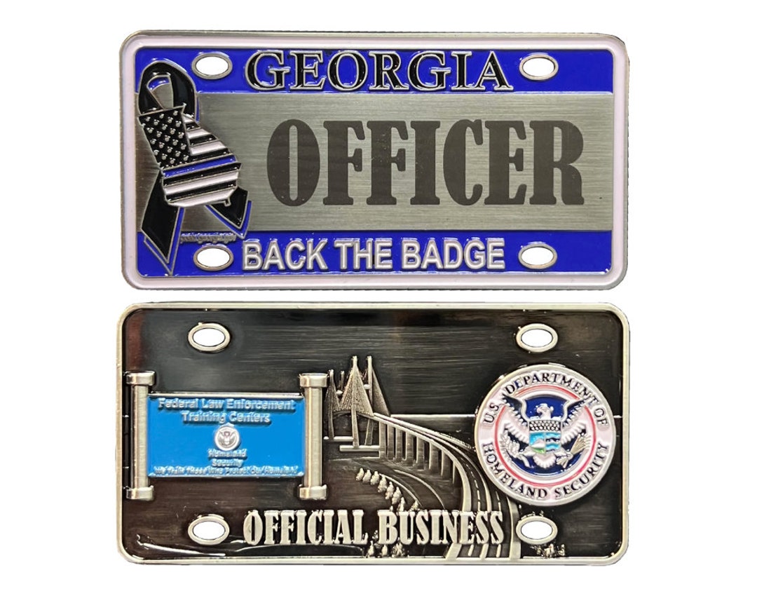 Georgia Back the Badge License Plate Challenge Coin Gift for - Etsy