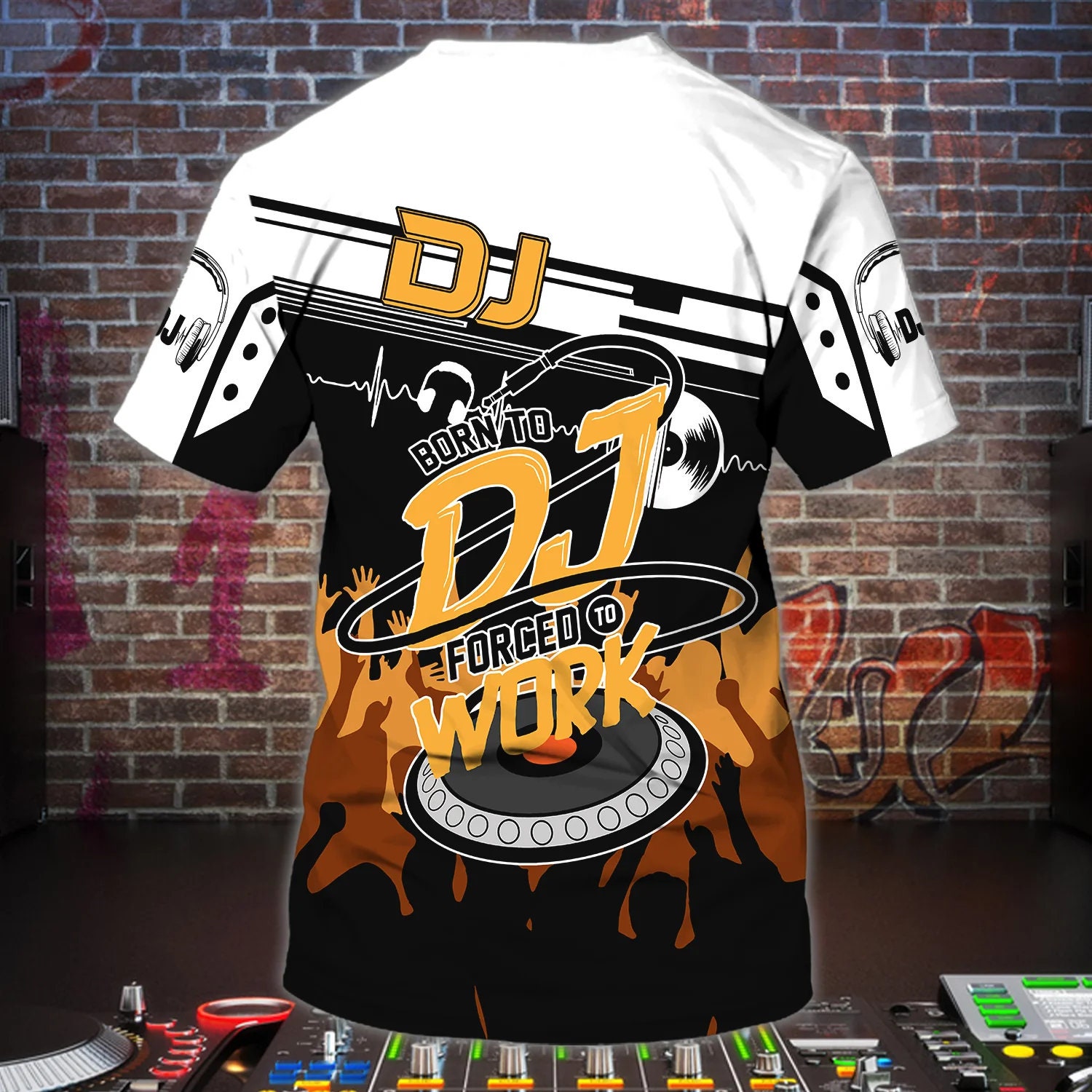 Custom 3D DJ Shirt, Custom Name All Over Print DJ Tee Shirt, DJ Gifts, Personalized Dj Shirt