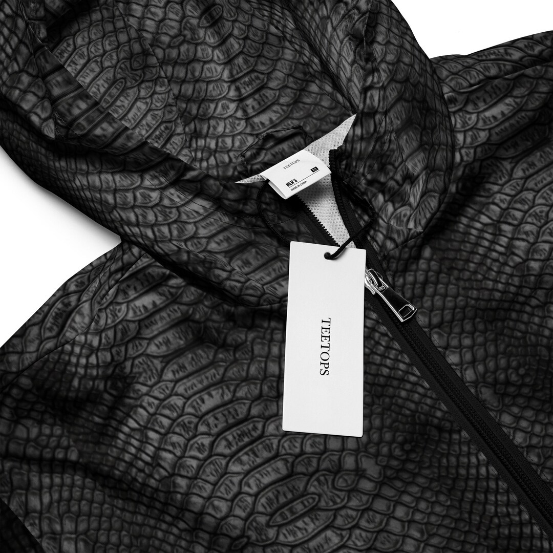 Reputation-inspired Black Snake Skin Hooded Windbreaker - Etsy