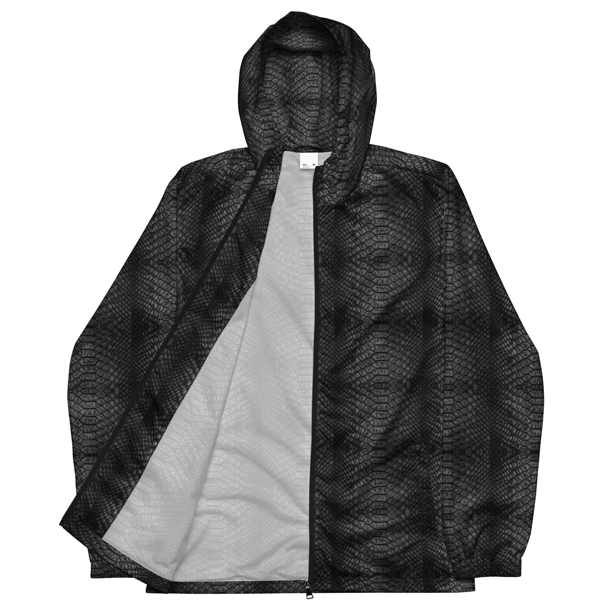 Reputation-inspired Black Snake Skin Hooded Windbreaker - Etsy
